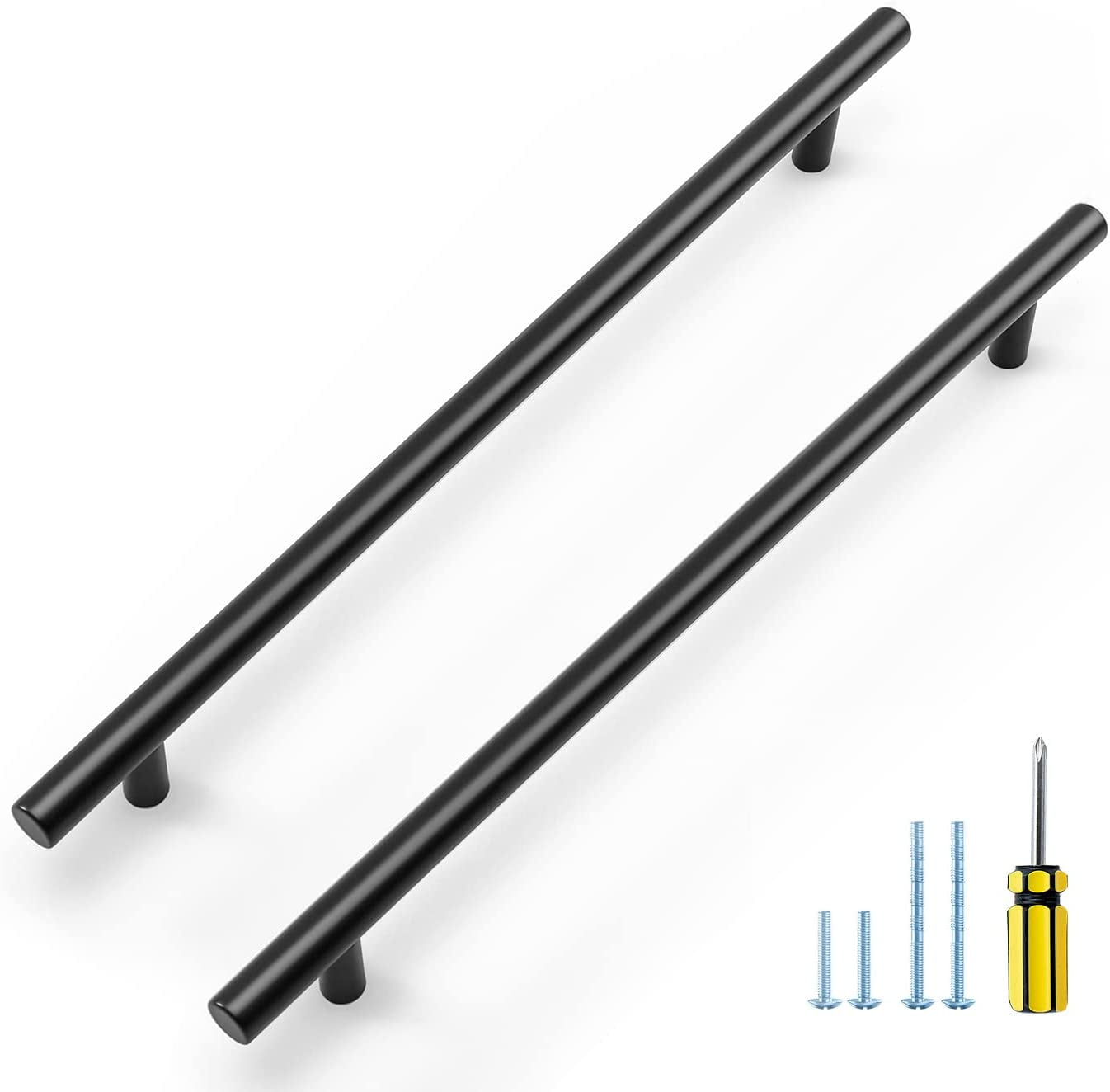 Black 25 Pack 10 Inch Cabinet Pulls Matte Black Kitchen Cabinet Handles ...