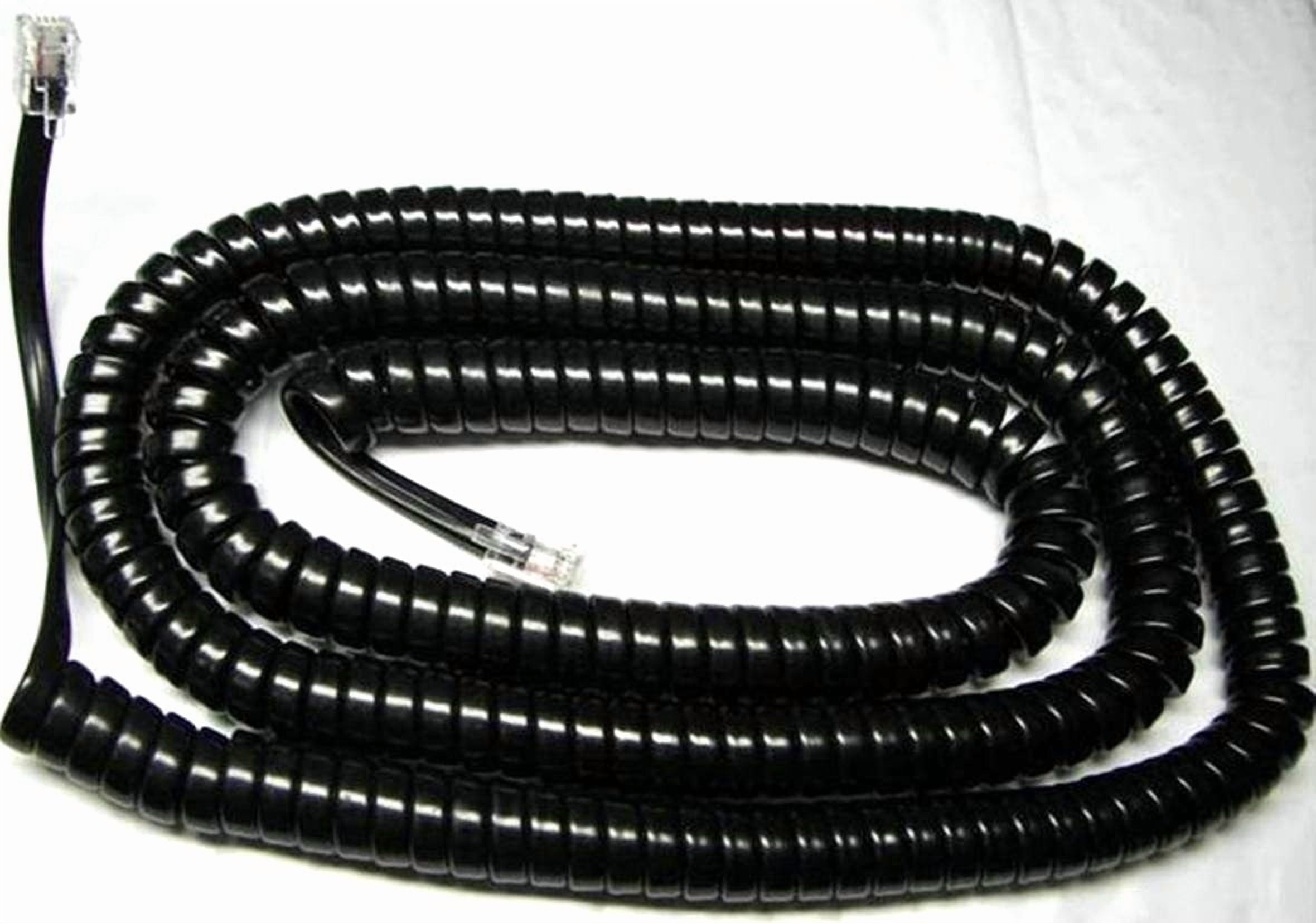 Black 25Ft Handset Cord for Panasonic Phone KX DT500 NT500 Series, Long Curly Receiver Tail ...