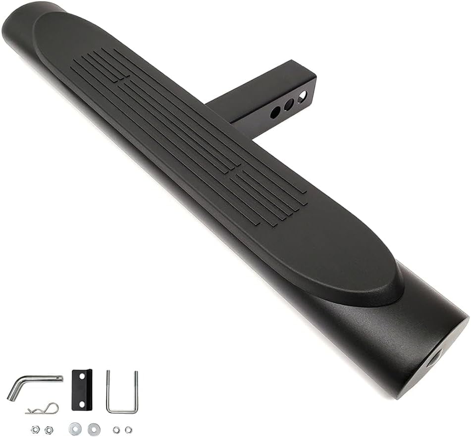 Black 28" Towing Hitch Trailer Tow Hitch Step Bar 4" Oval Straight Rear ...