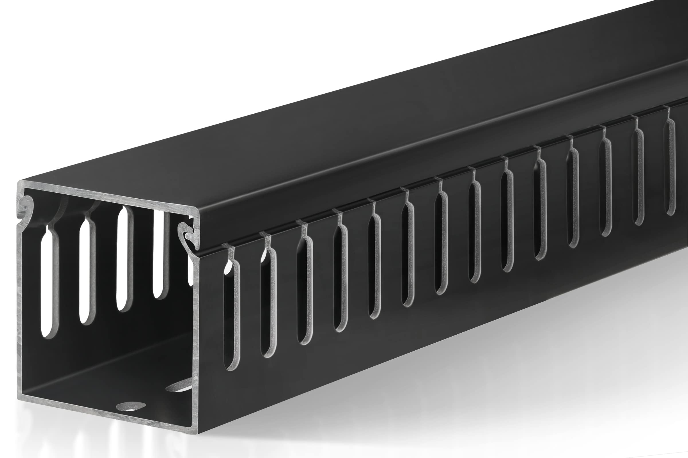 Black 2in H × 2in W × 99in L Professional Server Rack Cable Management ...