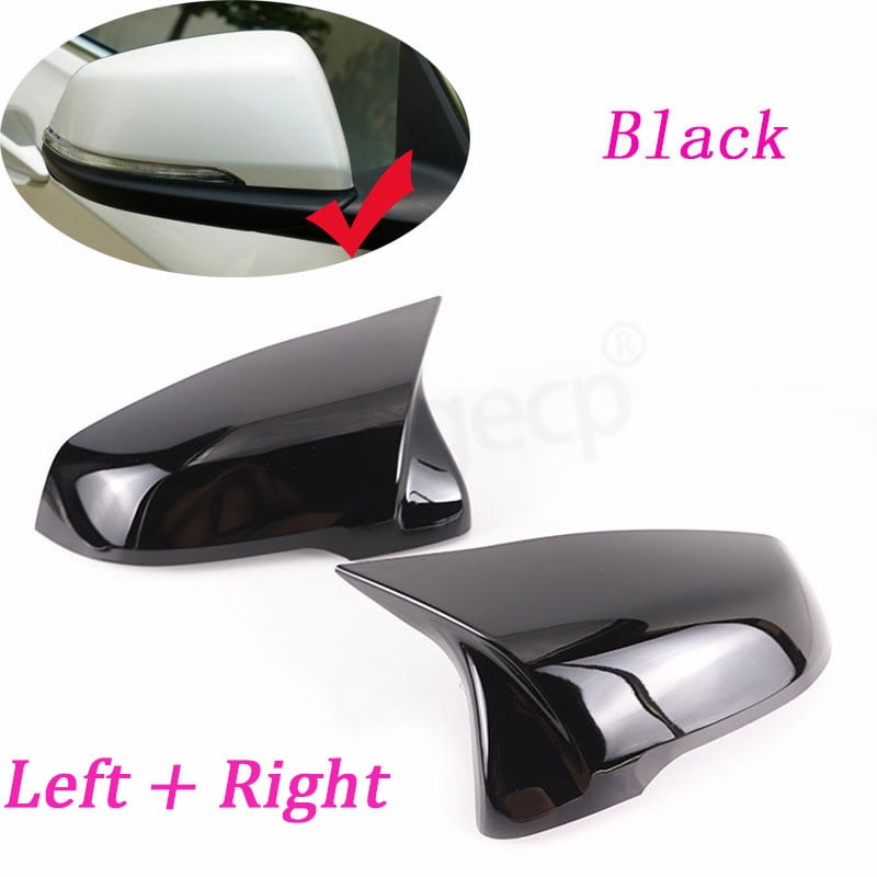 Black-2pcs-Carbon Fiber Style Black Rearview Side Mirror cover Caps for BMW X1 F48 X2 F39 F40 ...