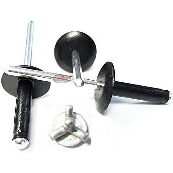 Black 3/16" Small Head Tri-Fold Exploding Aluminum Mandrel Pop Rivets ...