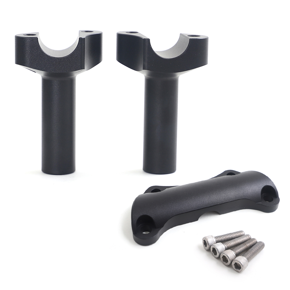 Black 3.5" Straight Handlebar Risers Clamp for Harley Dyna Street Bob ...