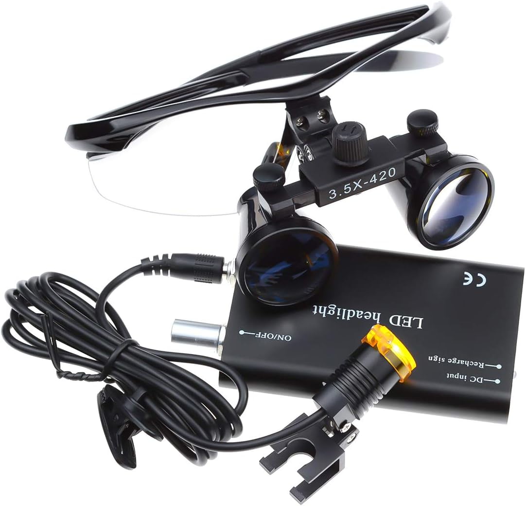 Black 3.5X420mm Surgical Loupe Magnifier Binocular Magnifier - Walmart.com