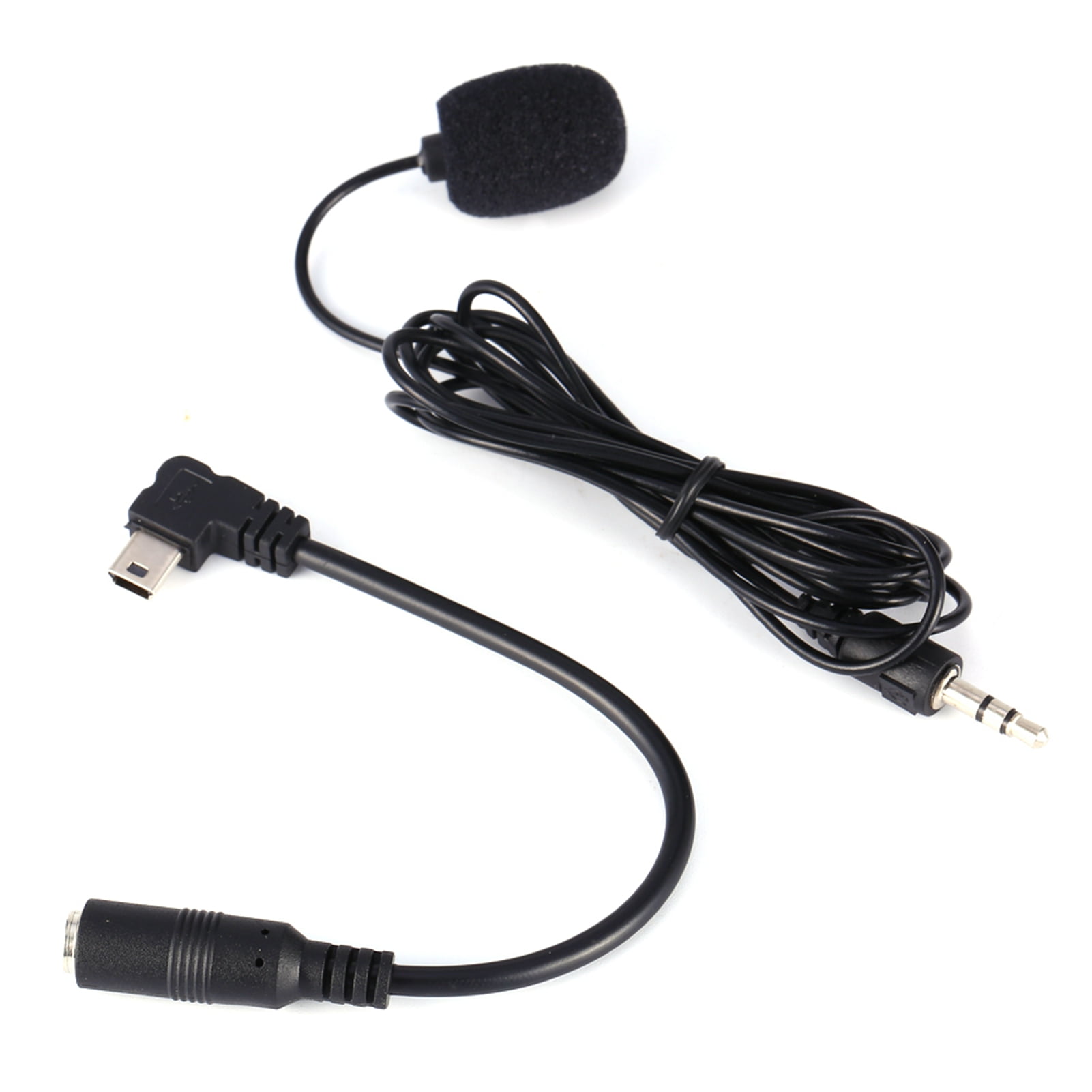 Black 3.5mm External Microphone Clip On Mic + Adapter Cable for GoPro ...