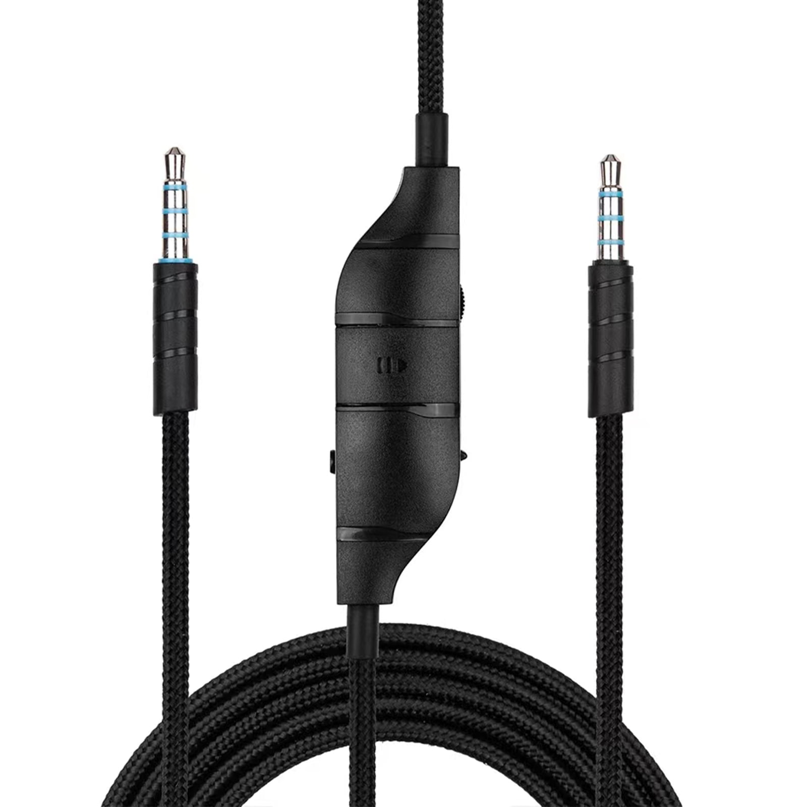 Black 3.5mm Replacement Headphone Cable with Volume Control for ...