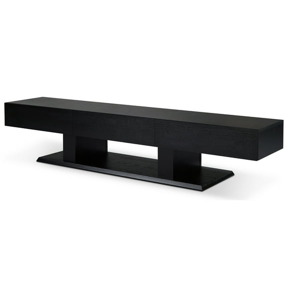 Black 3-Drawer TV Stand | Functional Rectangular Design | For Up to 50 ...