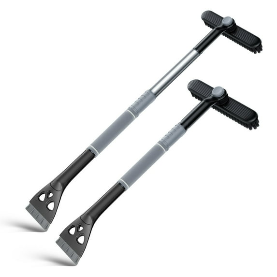 Black 3 In 1 Snow Scraper With Brush And Extendable Handle For Car ...