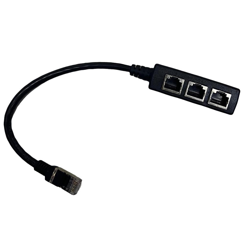 Black 3 In 1for Cat5 Rj45 1 Cm 2 Female Network Port 1 To 2 Wire ...