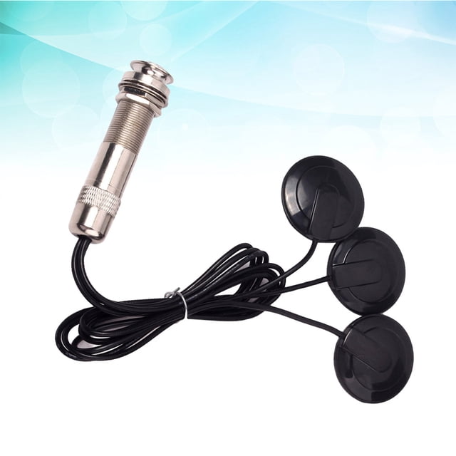 Black 3 Sensor Transducer Piezo Microphone Pickup Single Track 6.35mm ...