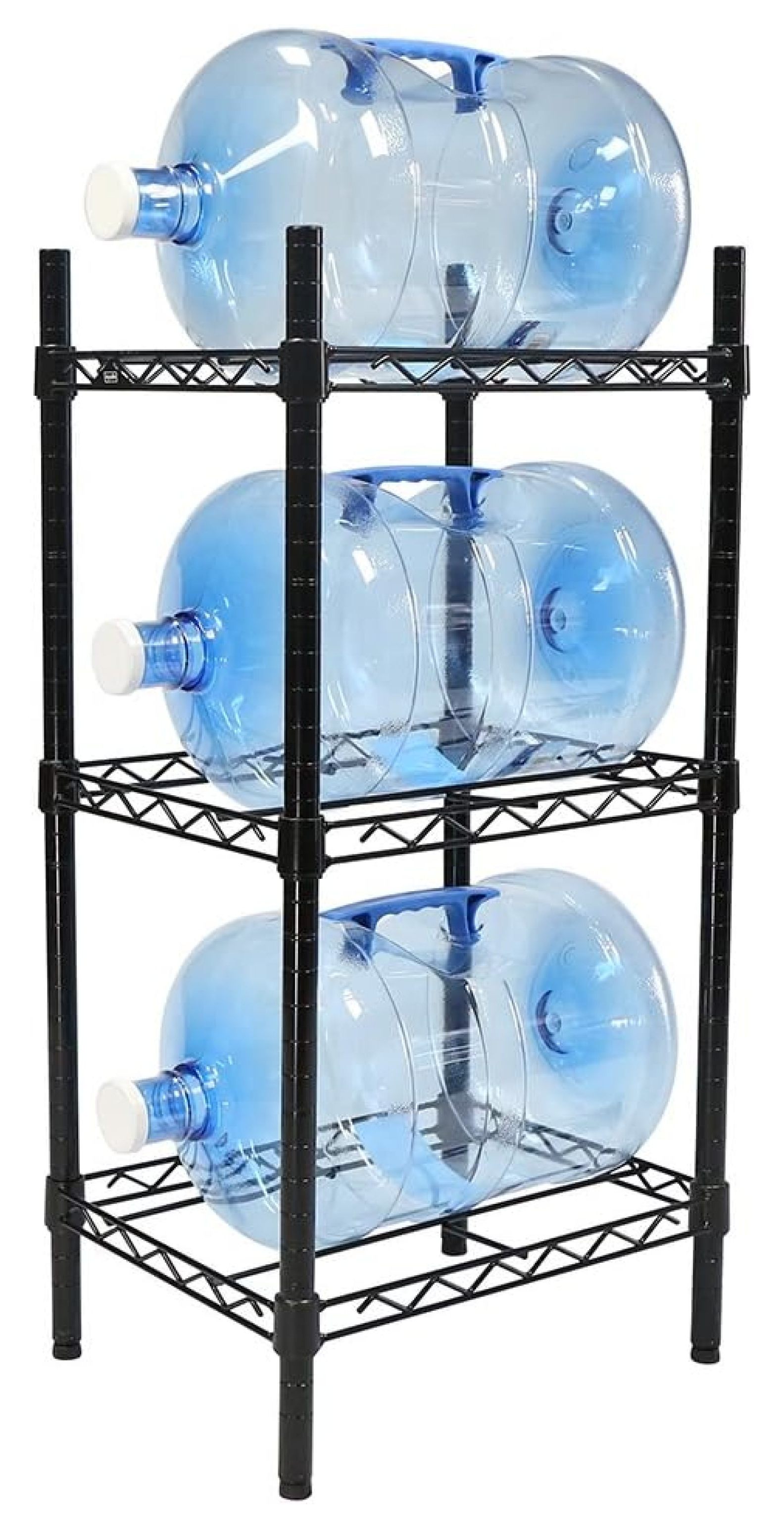 Black 3-Tier Water Bottle Storage Rack (W14 XL18 XH36) - Walmart.com