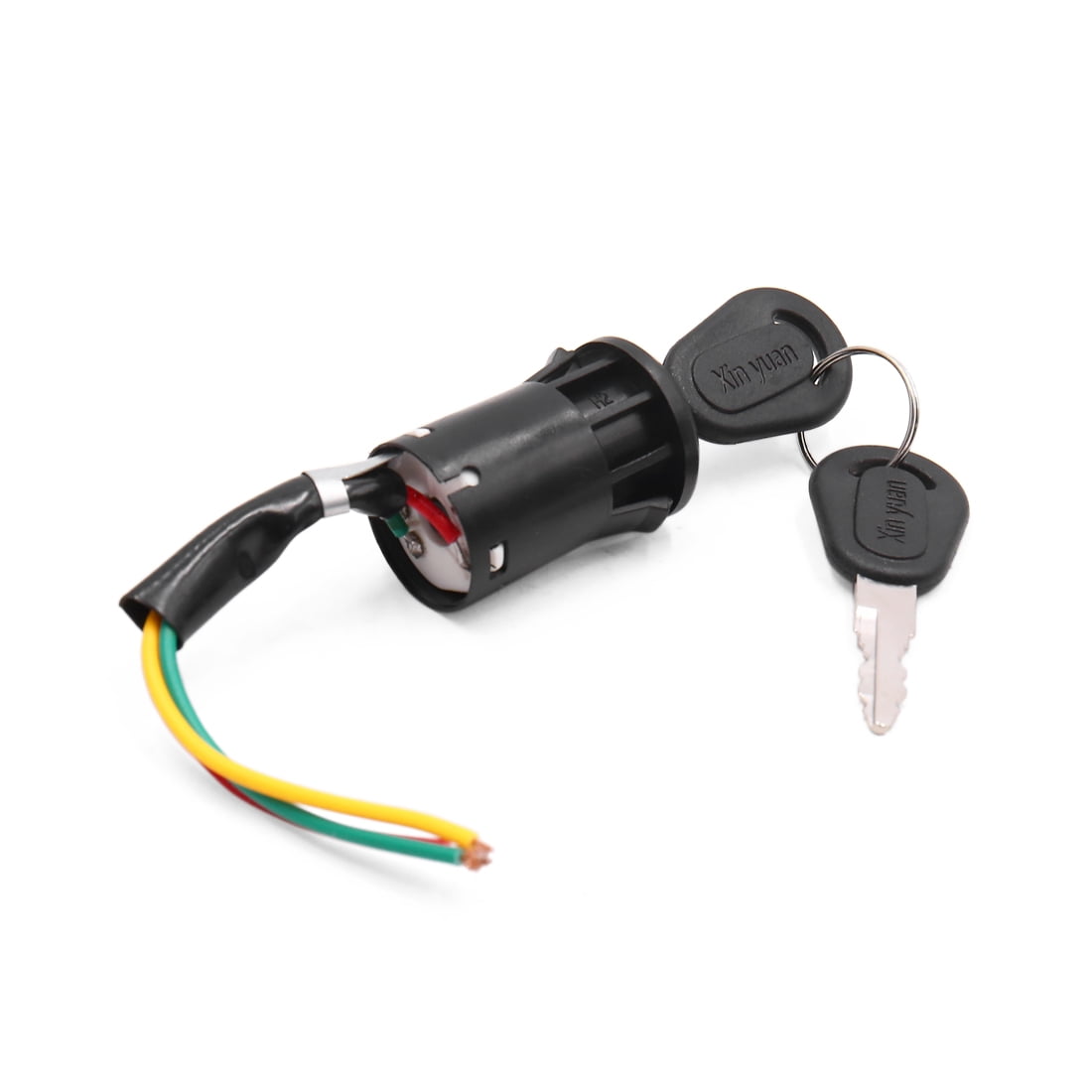 Black 3-Wire Motorcycle Scooter Security Ignition Switch Lock w 2 Keys ...