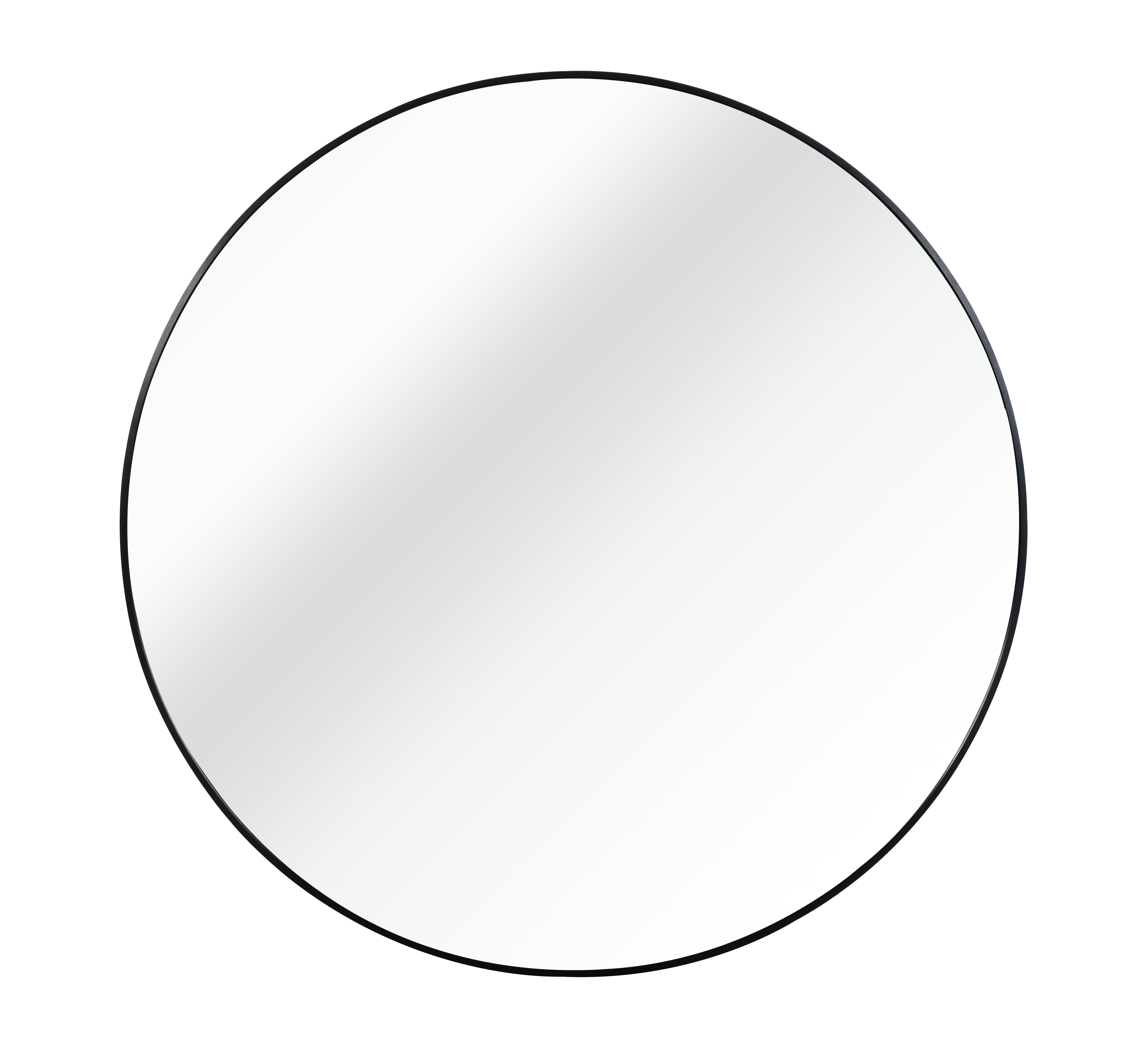 Black 30 Inch Round Bathroom Mirror, Metal Framed Circle Wall Mirror ...