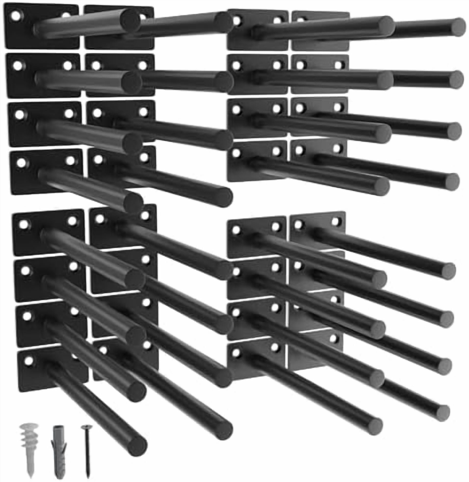 Black 32-Pack 6 inch Floating Shelf Brackets, Hidden Shelf Bracket for ...