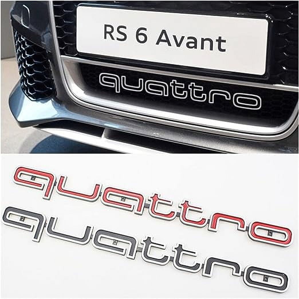 Black 3D ABS Car Front Grille Emblem Badge for Quattro A3 A4 A5 A6 A6L ...