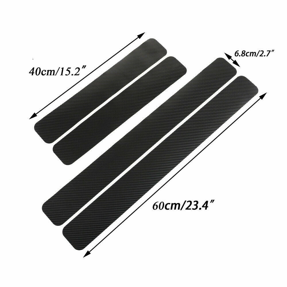 Black 3D Door Sill Scuff Carbon Fiber Protect Stickers For Chevrolet ...
