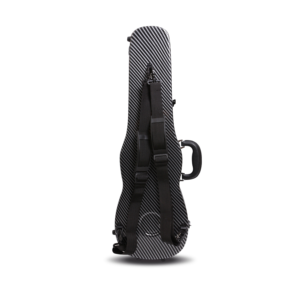 Black 4/4 Full Size Violin Case Carbon Fiber Hard Violin Case with Back ...