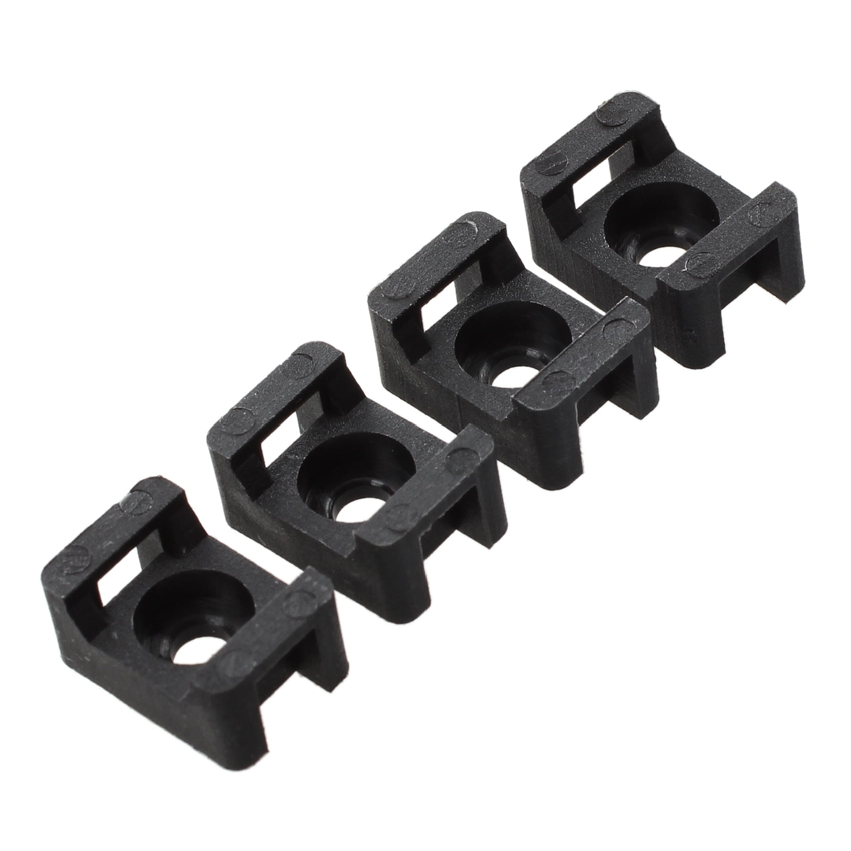 Black 4.5mm Width Cable Tie Base Saddle Type Mount Wire Holder 200Pcs ...