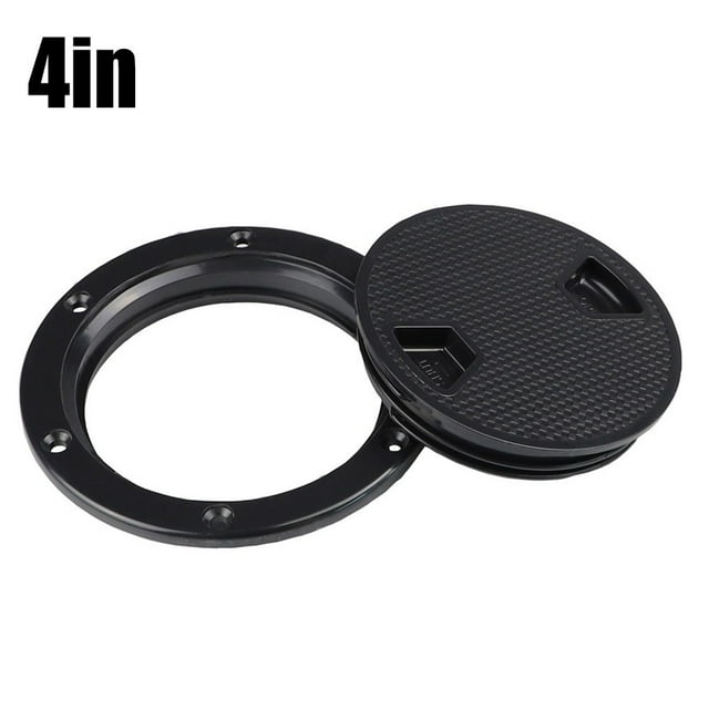 Black 4" 6" 8" Round Non Slip Inspection Hatch W/Detachable Cover ...