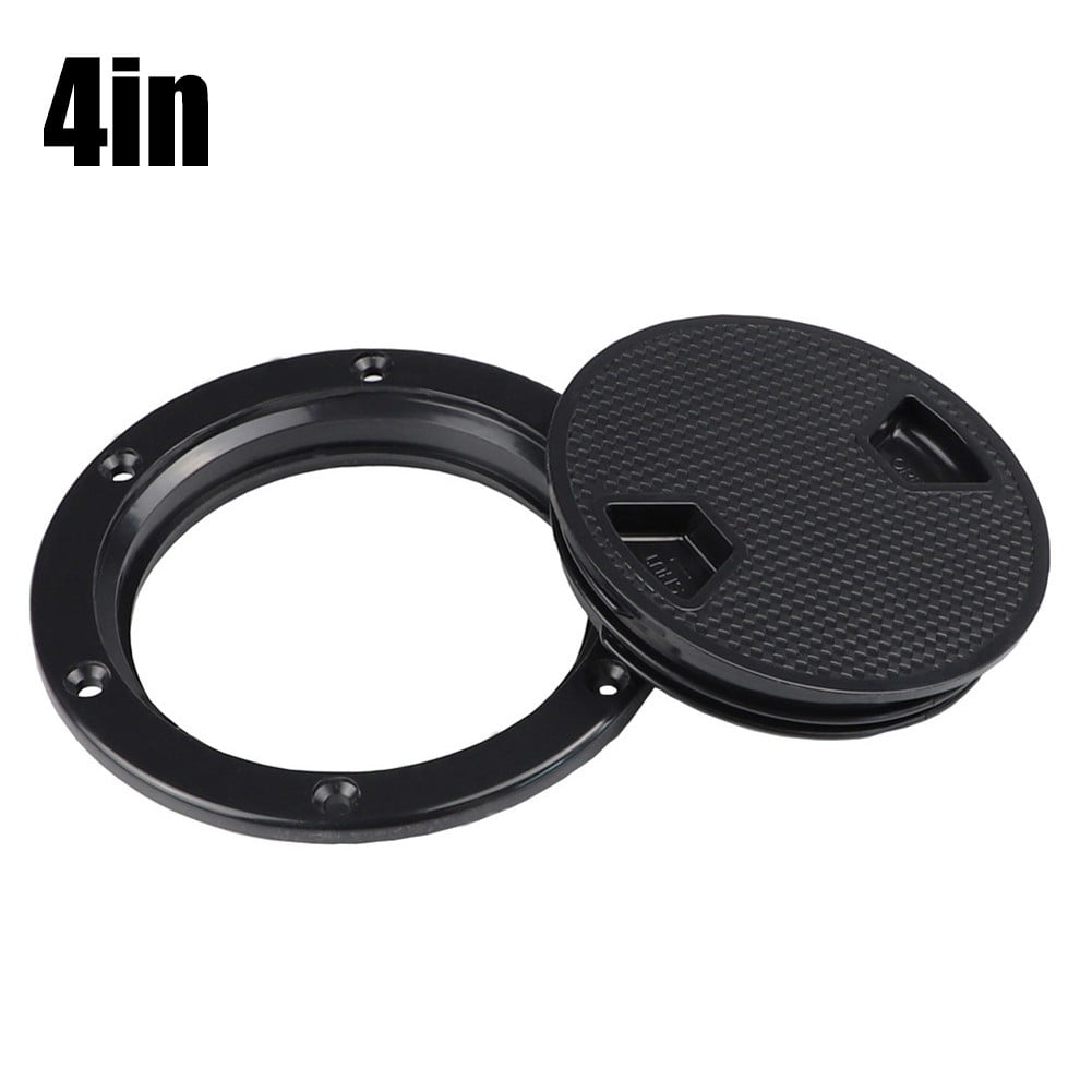Black 4" 6" 8" Round Non Slip Inspection Hatch w/Detachable Cover ...