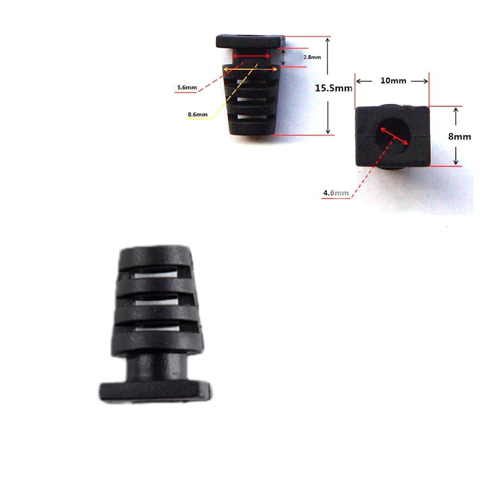(Black 4.6mm) 10pcs 4.6/5.2/6mm Cable Gland Connector Rubber Strain ...