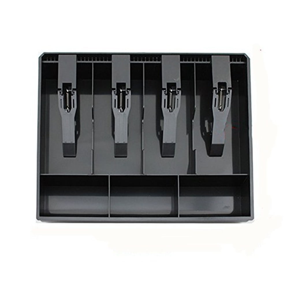 Black 4 Grid Coin Drawer Cash Box for Supermarket Hotel Resturant ...