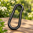 Black 4 Inch Stainless Steel Spring Snap Hook Carabiner Set of 6 ...