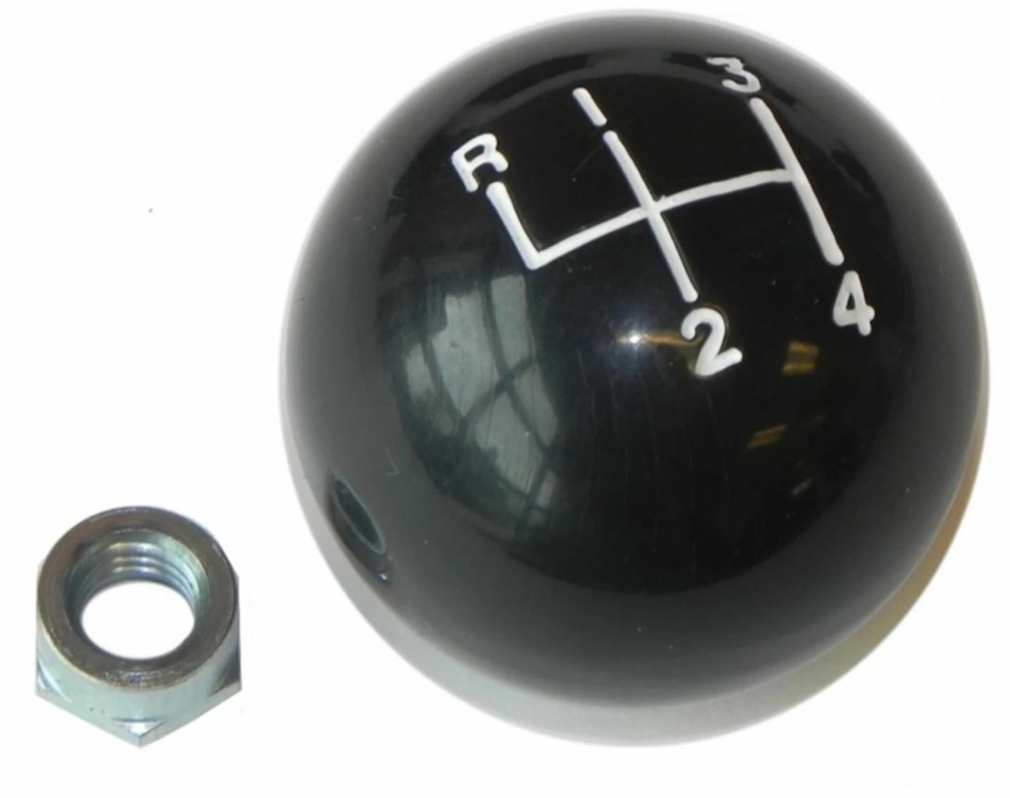Black 4 Speed Shifter Knob Ball & Lock Nut 1964-1972 Pontiac GTO Lemans ...