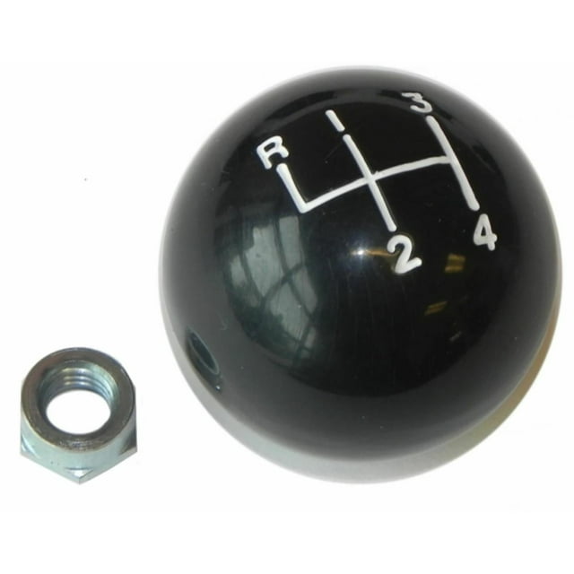 Black 4 Speed Shifter Knob Ball & Lock Nut 1964-1972 Pontiac GTO Lemans ...