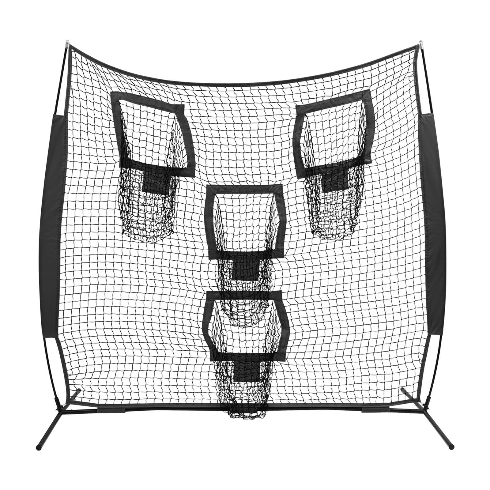 Black 4-Target Football Training Net - 7ft Tall Professional Soccer ...