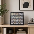 Black 4-Tier Wooden Card Display Rack, 1PCS, Desktop Trading Card ...