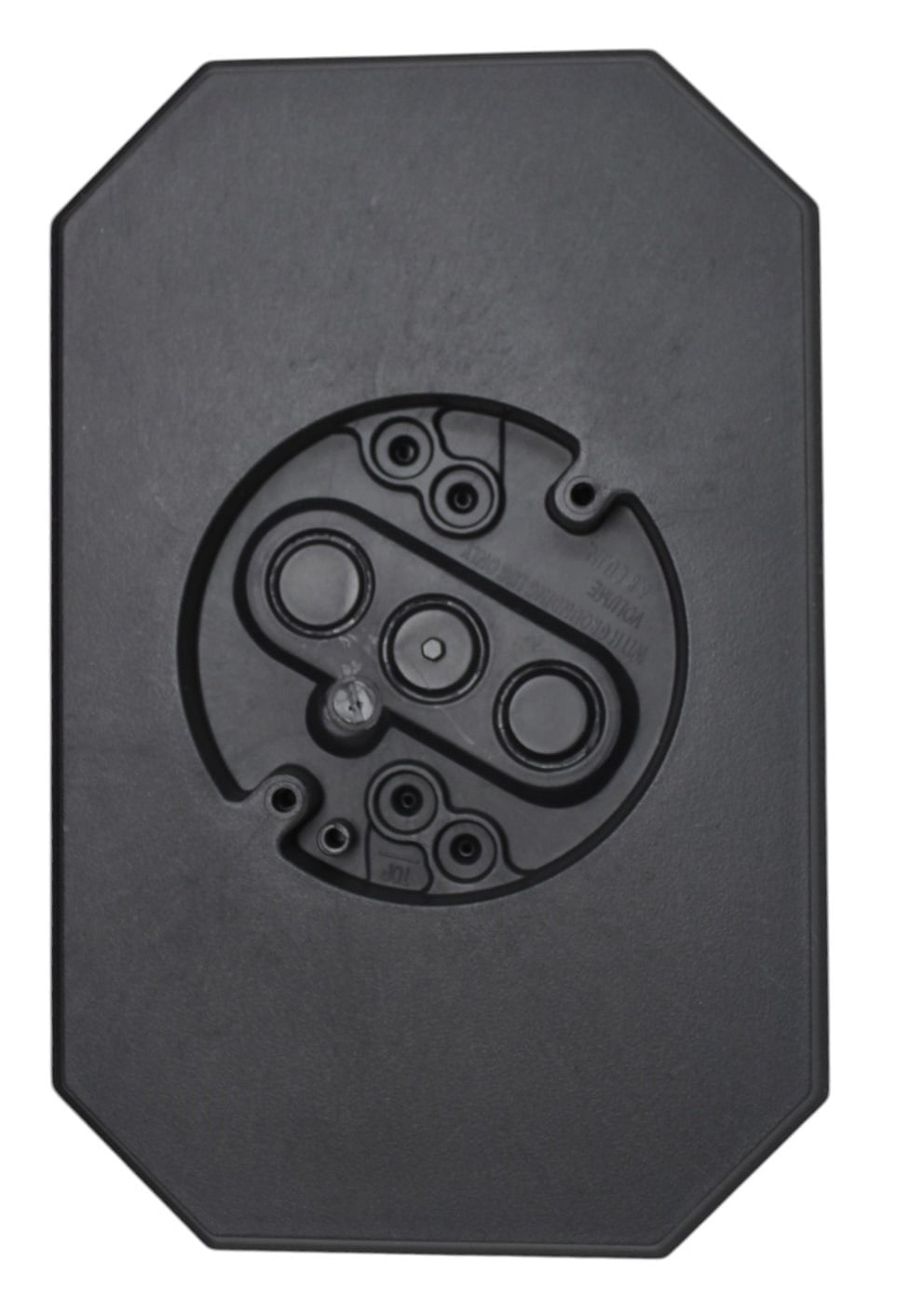 Black 4" Vinyl Rectangle Siding Mount Block Plate with 1/2" Double Lap ...