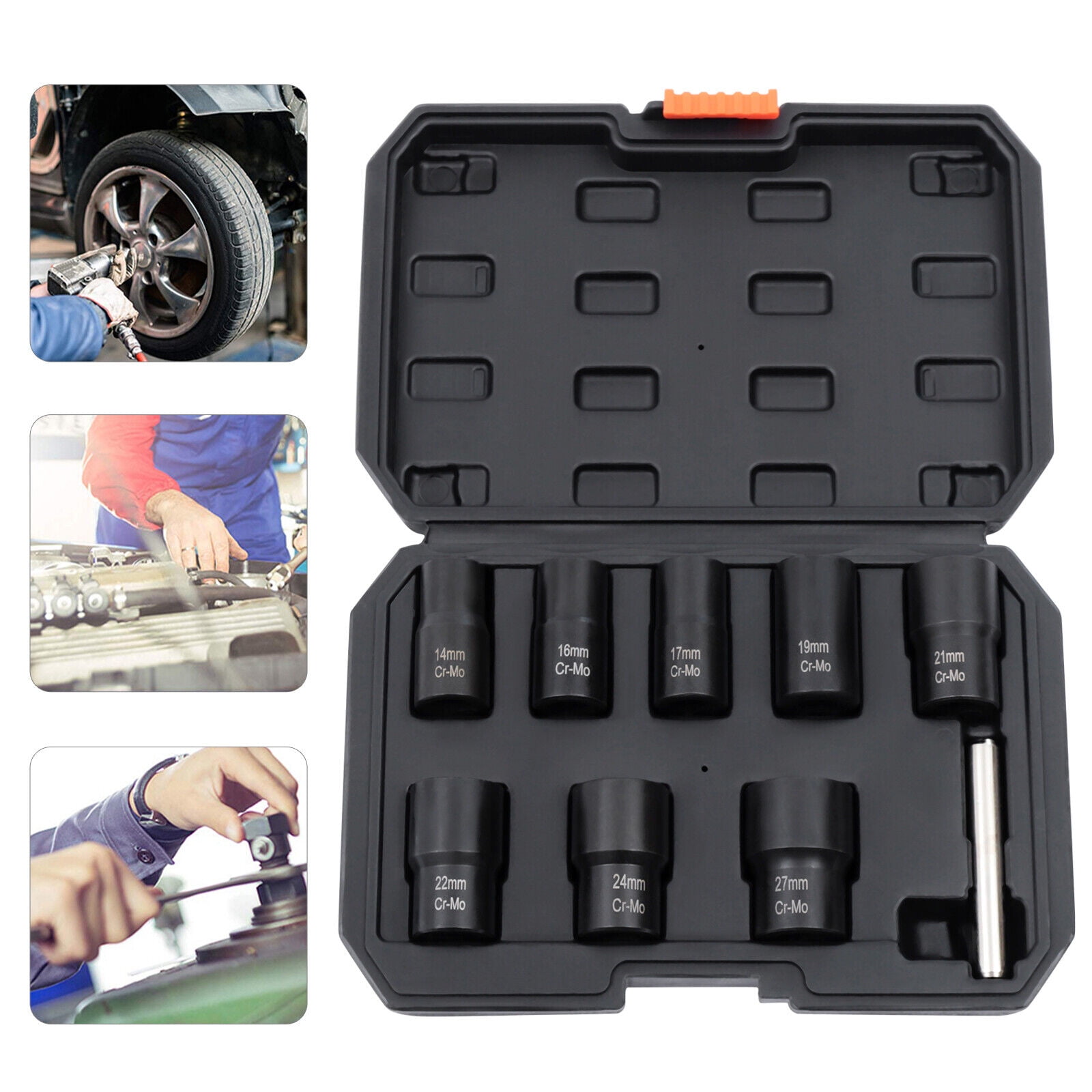 Black 42Cr-mo 8pc Impact Bolt Extractor Nut Remover Kit Stripped ...