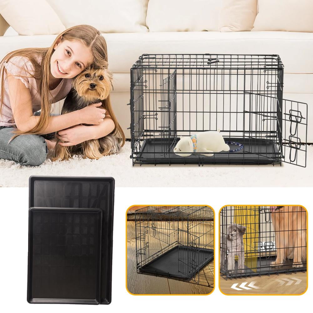 Black 43*32 Dog Cage Plastic Tray Pet Toilet Urine Tray Feces Tray ...