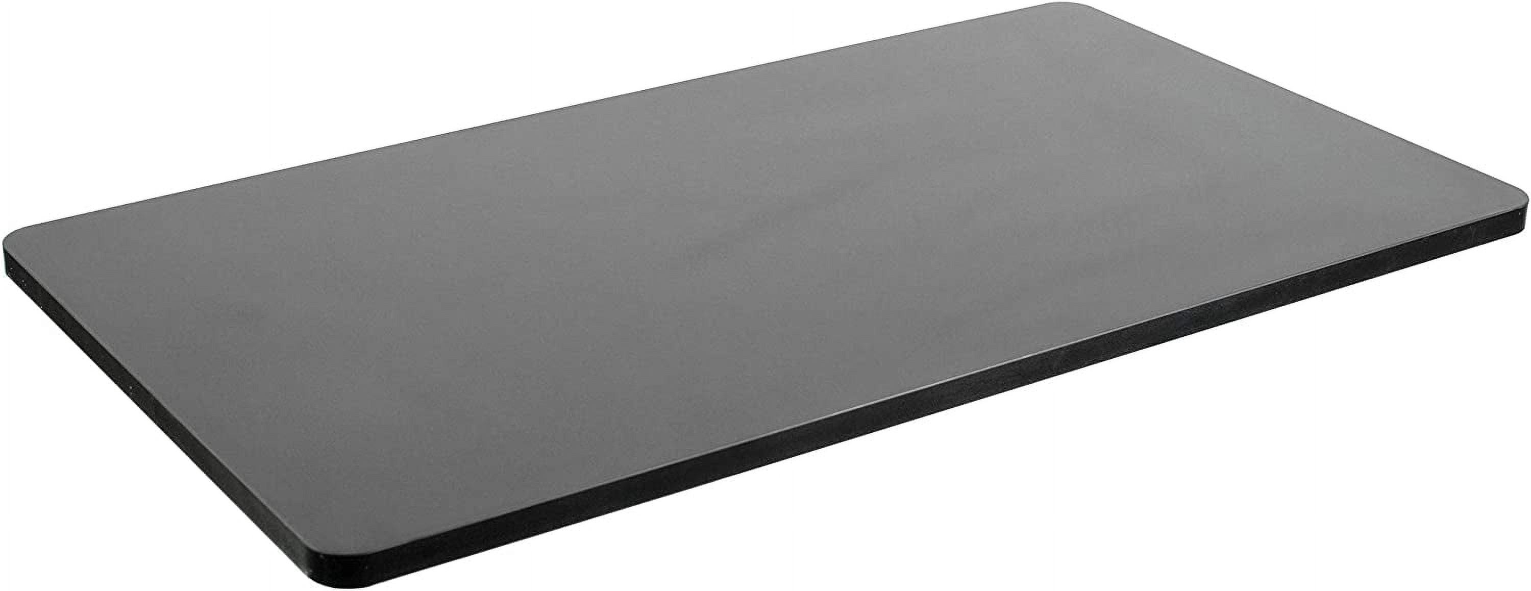 Black 43 x 24 inch Universal Solid One-Piece Table Top for Standard and ...