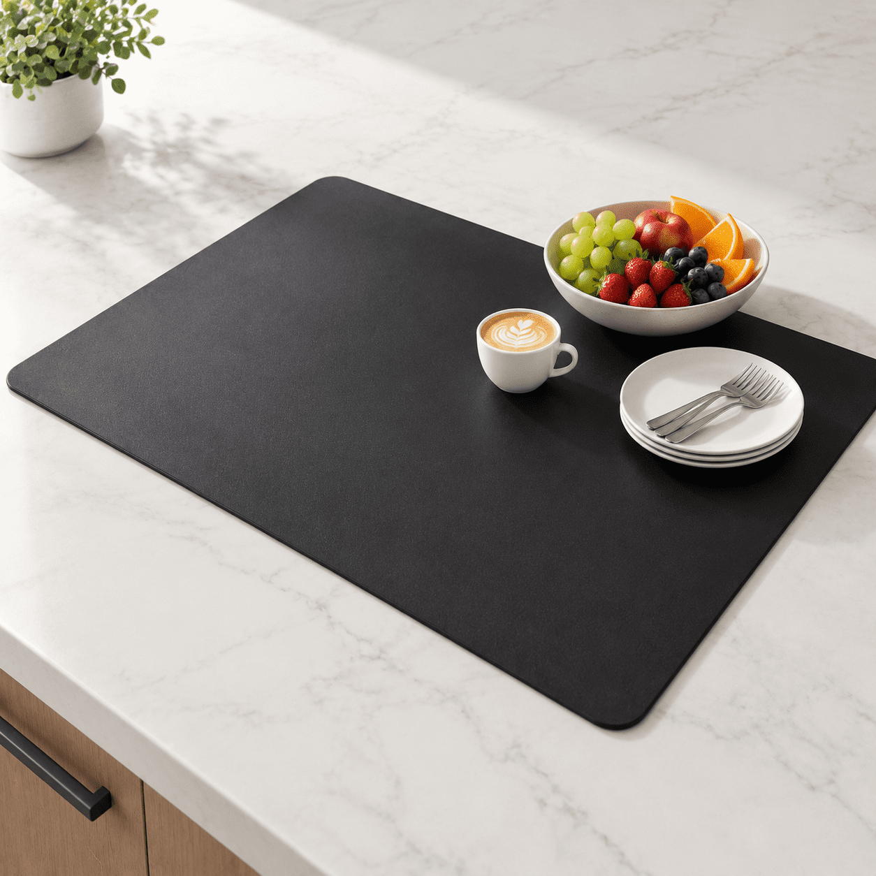 Black 47.3''x23.6'' Silicone Dining Table and Kitchen Countertop ...