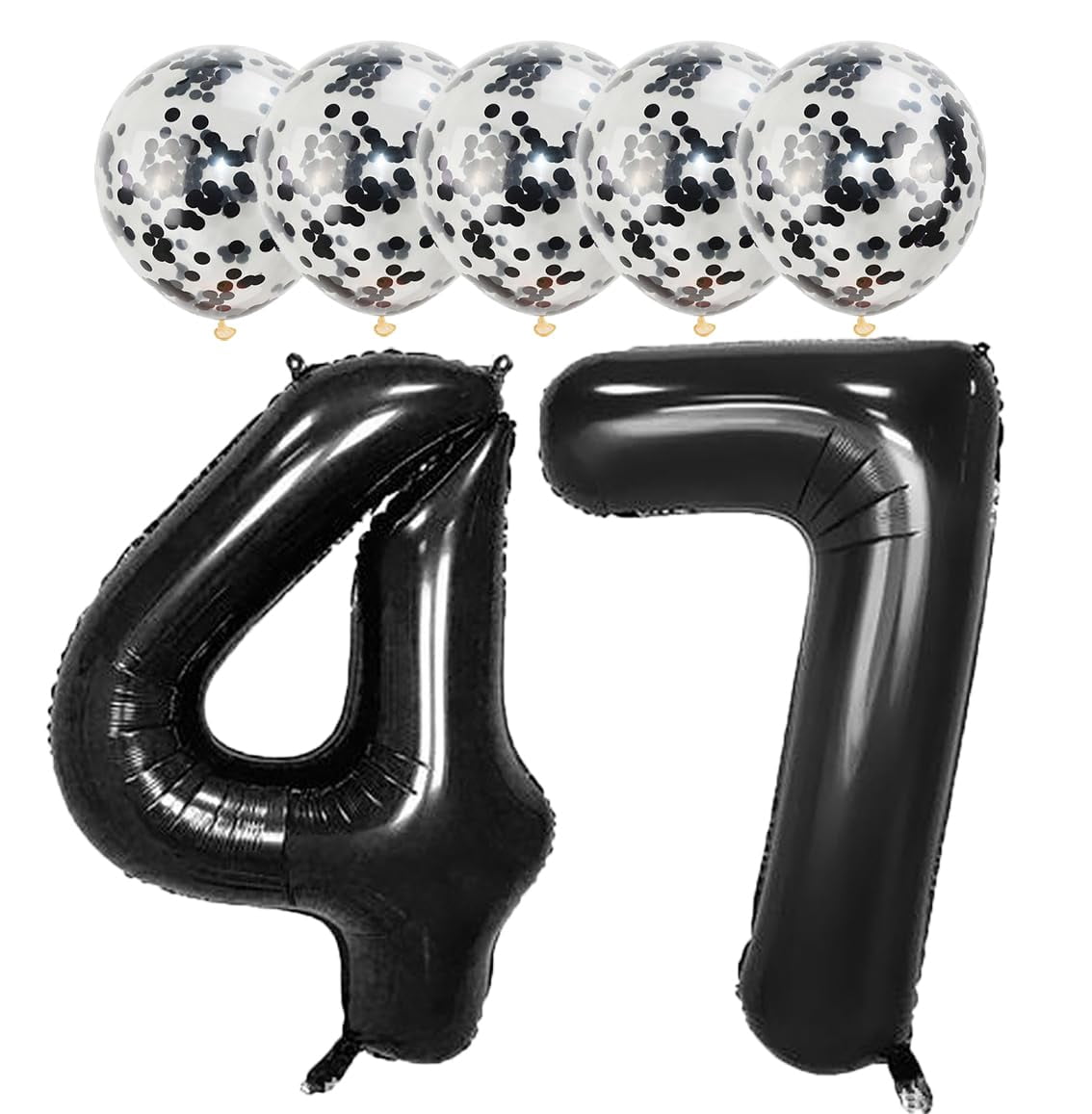 Black 47 FoilEGSC Balloons 40" Jumbo Foil Balloons Confetti Balloons ...