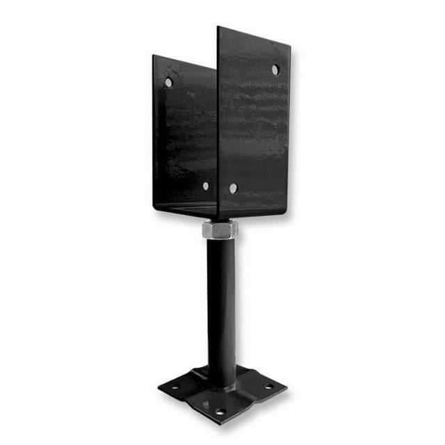 Black 4x4" Adjustable Deck Support Bracket - Walmart Business Supplies