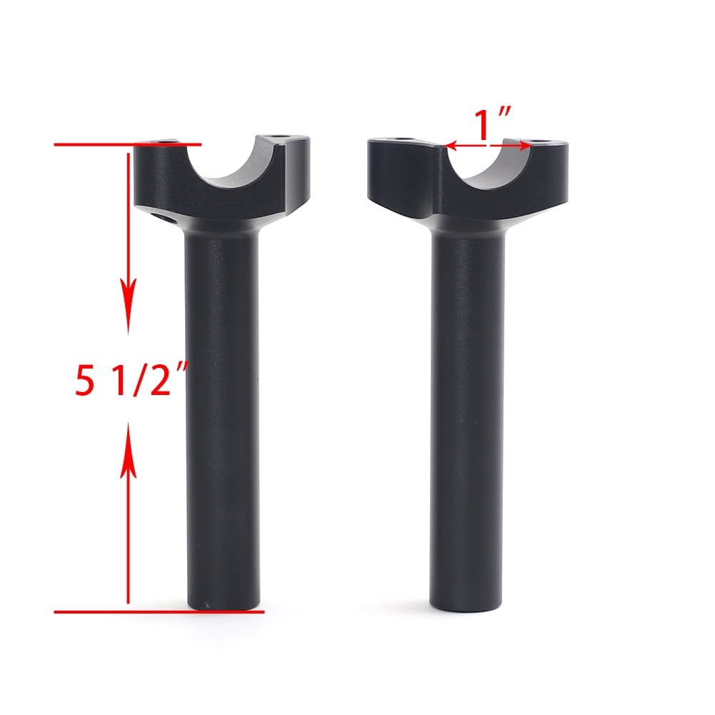 Black 5.5" Straight Handlebar Risers for Harley Dyna Street Bob Softail ...