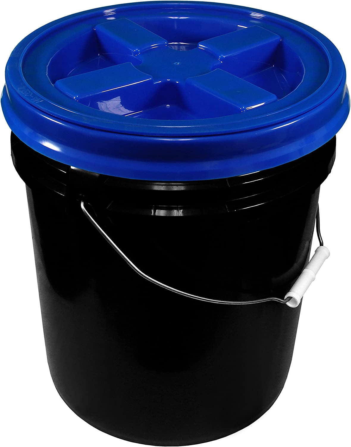 Black 5 Gallon 90 mil Bucket with Gamma Seal Lid (Blue) - Walmart.com