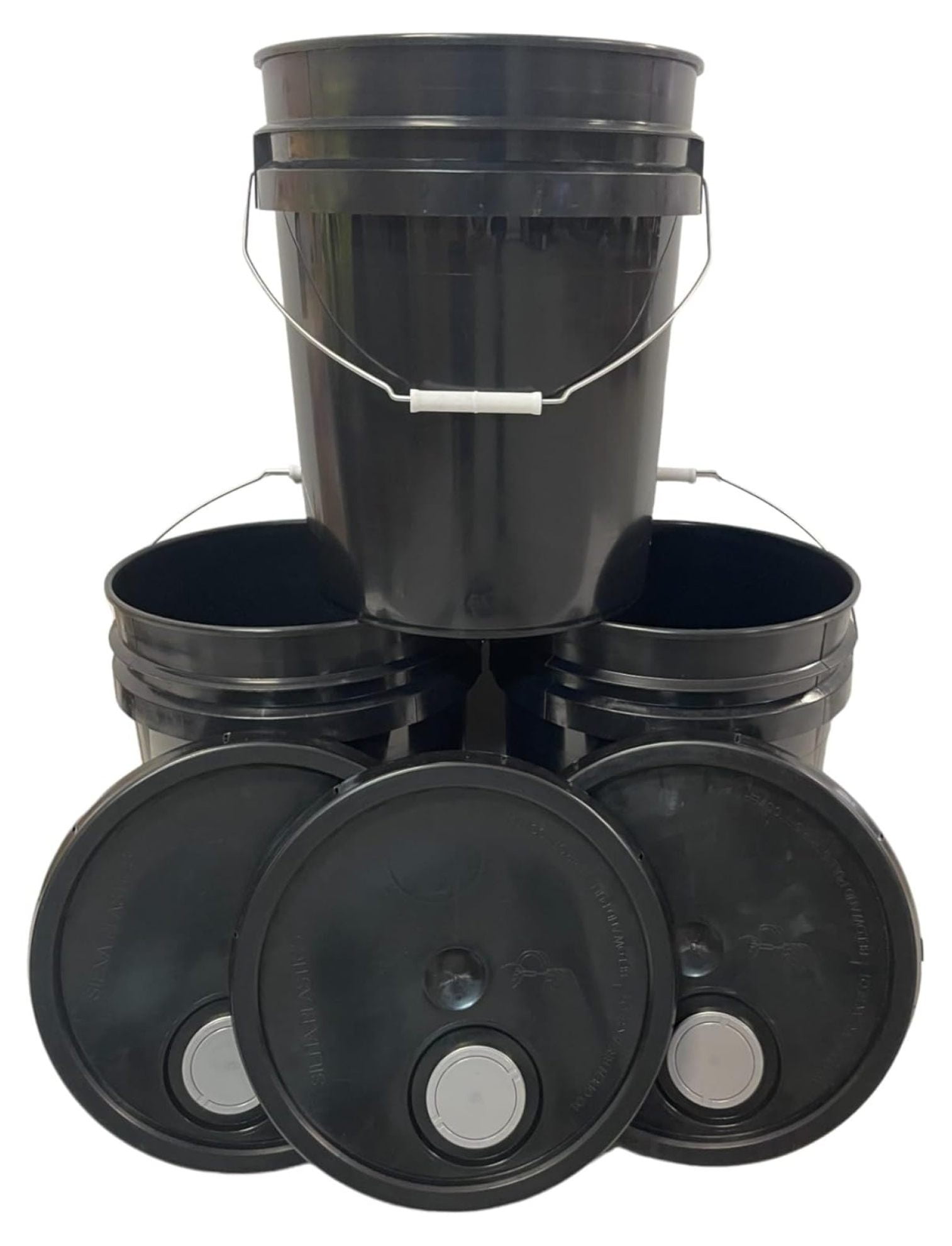 | Black 5 Gallon Bucket | Pail | Tamper Evident Tear Strip Lid |BPA ...