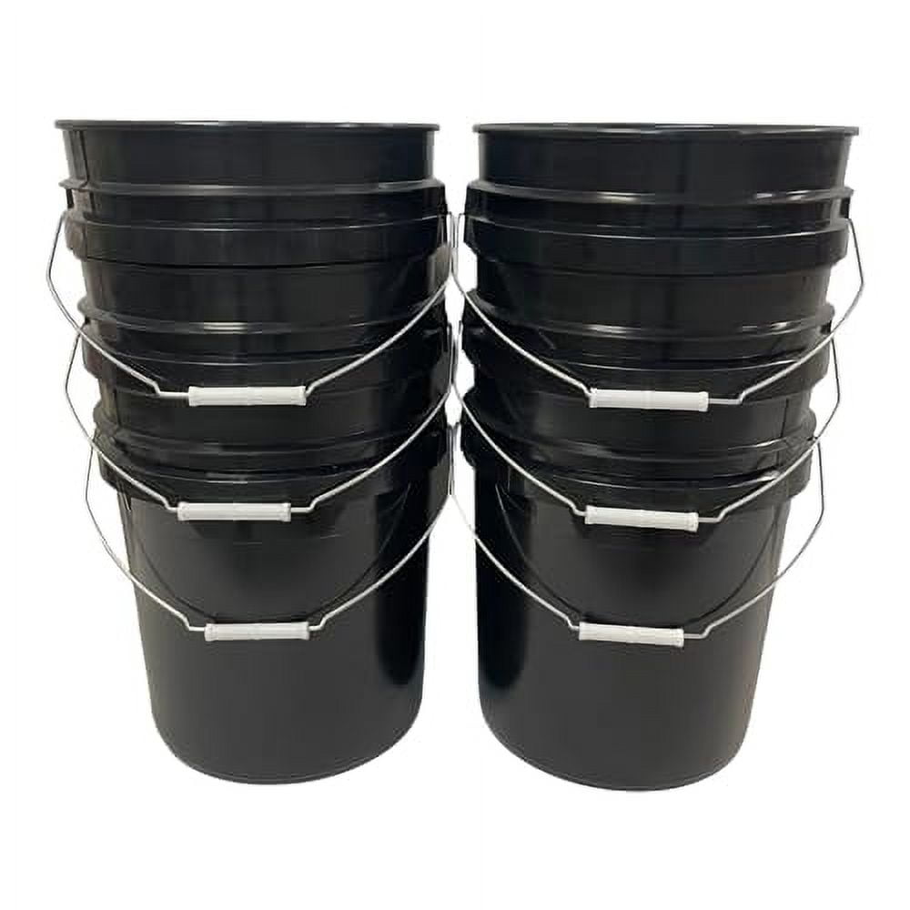 | Black 5 Gallon Bucket | Pail | Tamper Evident Tear Strip Lid |BPA ...