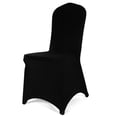 Black 50PCS Polyester Spandex Stretch Chair Covers For Wedding Party ...
