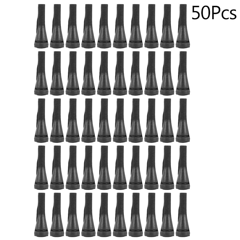 (Black 50Pcs) Poultry Rubber Rod Pigeon Quail Length 60 MM Rubber ...