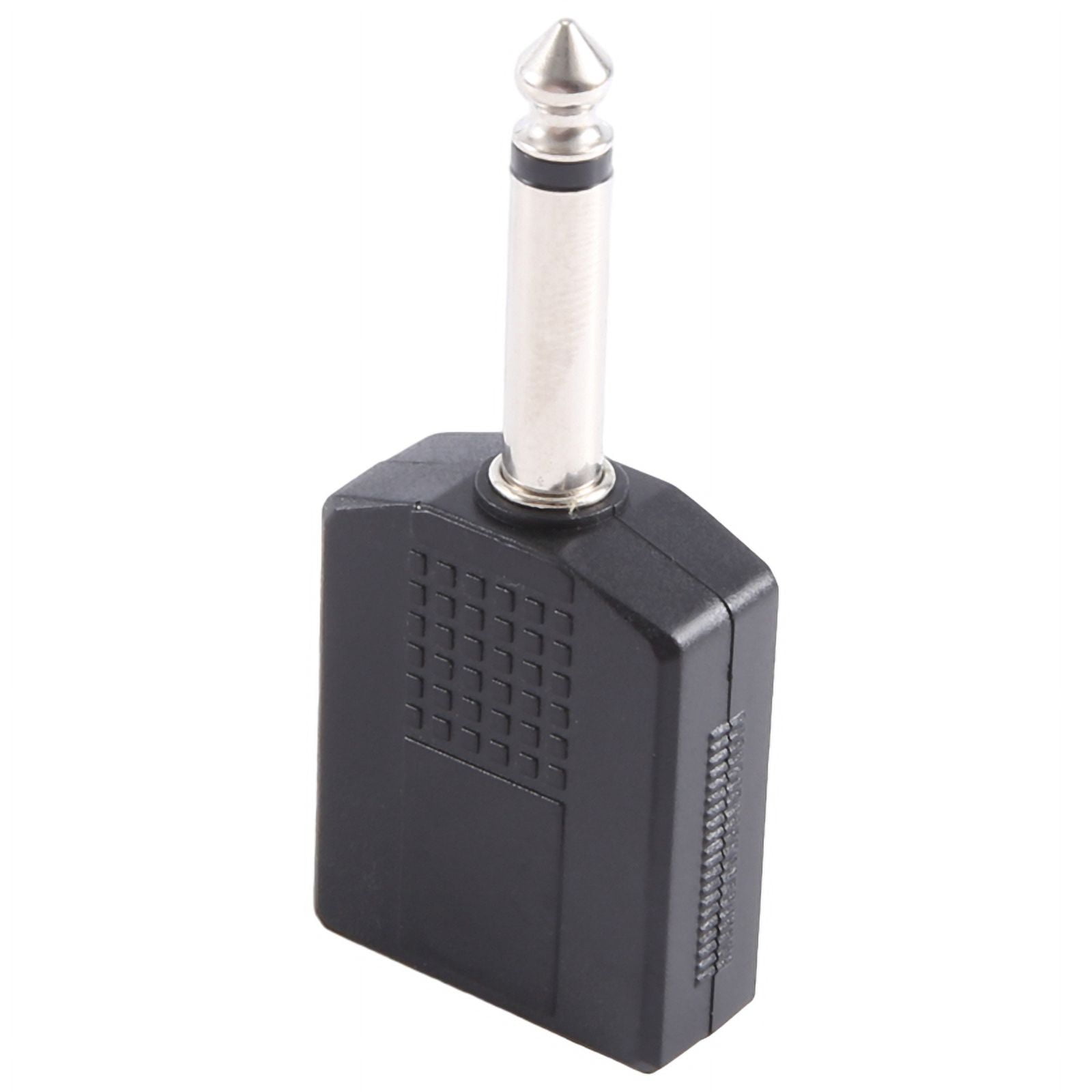 Black 6.35 1/4" Male to Dual Female Mono Y Cord PA Audio Cable Adapter ...