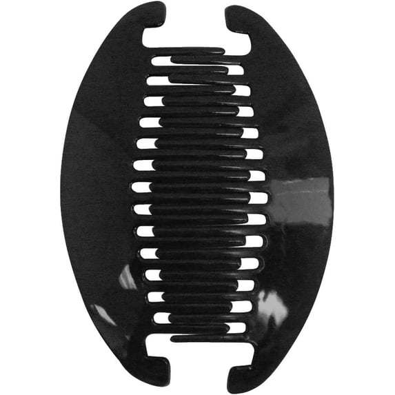 Black 6.5 inch Banana Clip Hair Clincher Interlocking Two Sides Hair ...