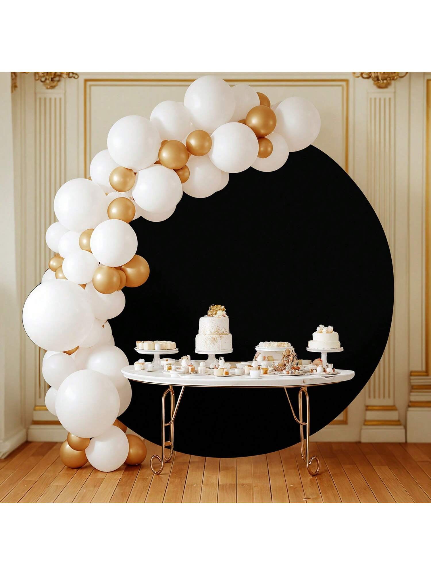 Black - 6.5ft (2m diameter) Arch Backdrop Cover, 6ft/6.5ft/7.2ft Round ...