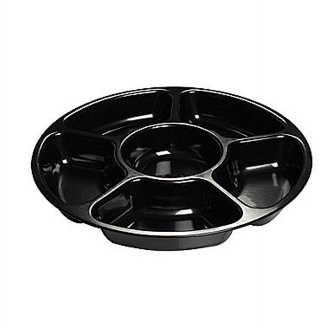 Black 6-Compartment Serving Tray - Walmart.com