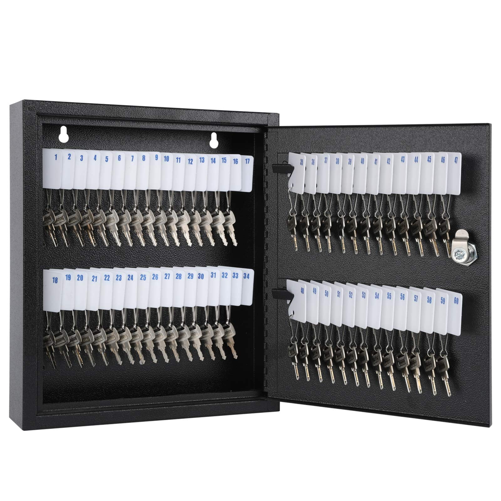 Black-60k(key Lock) Key Storage Safe, 60 Key Capacity, Wall Mountable ...