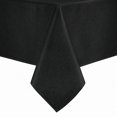Black 60x84 Inch Rectangular Textured Jacquard Tablecloth Waterproof ...